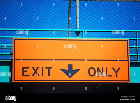 EXIT ONLY SIGN Stock Photo Alamy