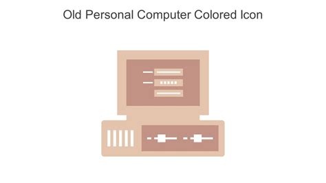 Old Personal Computer Colored Icon In Powerpoint Pptx Png And Editable