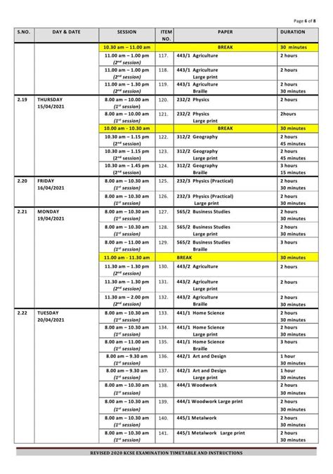 Kcse 2024 Timetable 2024 Kcse Examination Timetable