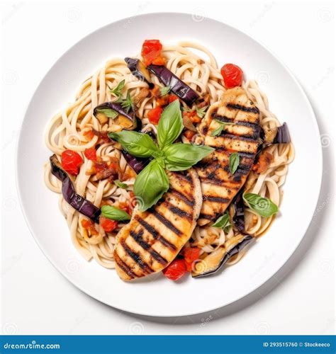 Grilled Chicken And Pasta A Culturally Diverse And Bold Dish Stock