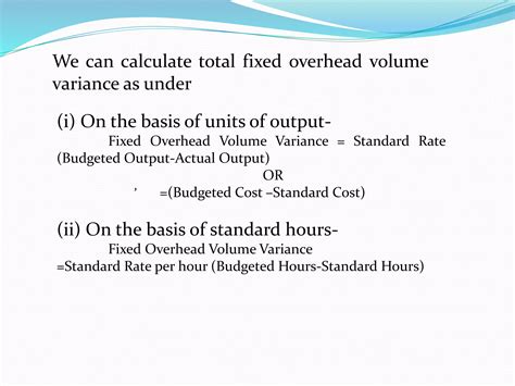 Overhead Cost Variance Pptx