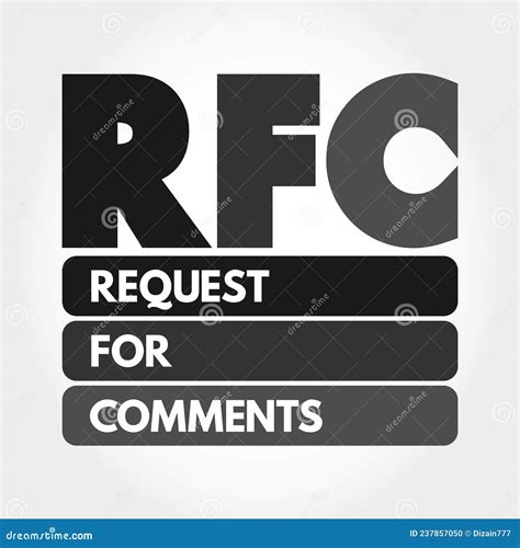 Rfc Request For Comments Concept With Keywords Letters And Icons Flat Vector Illustration