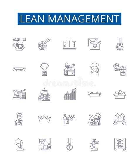 Lean Management Line Icons Signs Set Design Collection Of Lean