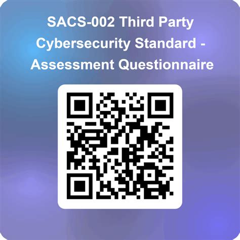 Sacs 002 Third Party Cybersecurity Assessment Questionnaire