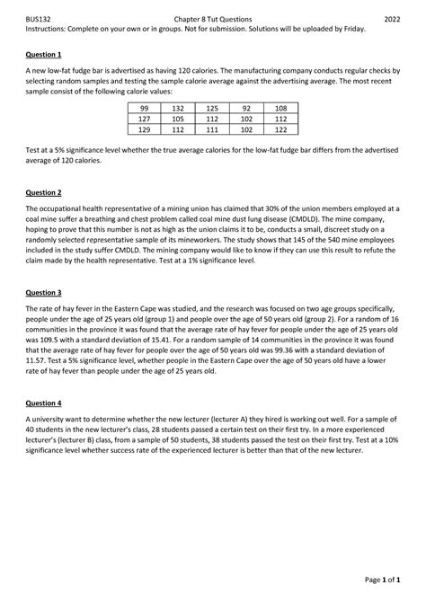 Ch8 Tut Questions Chapter 8 Tut Bus132 Chapter 8 Tut Questions 2022