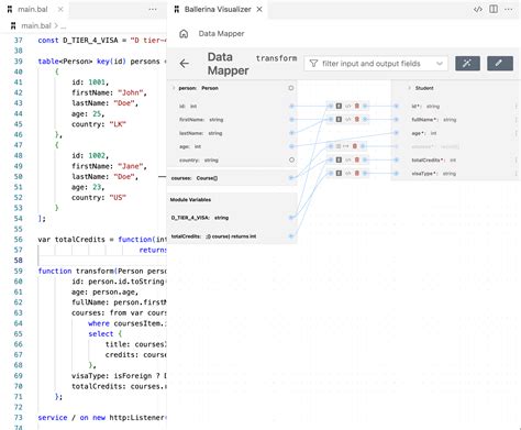 code and visualize ballerina the ballerina programming language