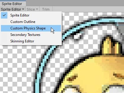 Unity Manual Sprite Editor Custom Physics Shape