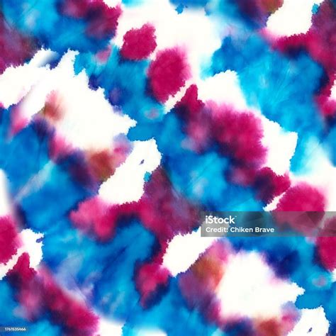 원활한 추상 밝은 반복되는 타이다이 패션 스트라이프 완벽 한 질감의 무지개 넥타이 염료 효과 그림입니다 다채로운 타이다이 천 무늬를 반복해서 그렸습니다 연속무늬에 대한 스톡