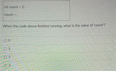 Solved For Int Count 0 Count