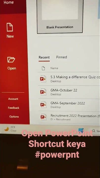 how to open microsoft powerpoint using run command shorts powerpnt