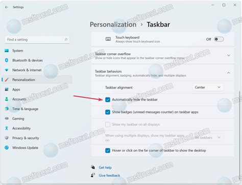 How To Automatically Hide The Taskbar In Windows 11