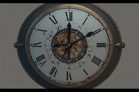 Premium Photo Time Reversal Clock Face With Backward Hands