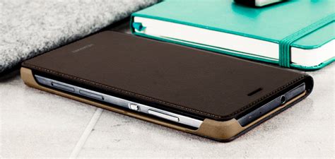 Official Huawei P8 Lite Flip Cover Case Brown