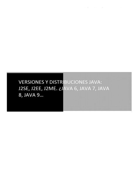 Versiones Java Pdf