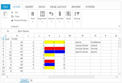 Cell Range In Javascript Spreadsheet Widget Syncfusion