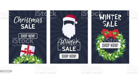 크리스마스 새해 겨울 판매 배너 장식 요소와 시장 포스터 템플릿 쇼핑 1위에 대한 스톡 벡터 아트 및 기타 이미지 1위