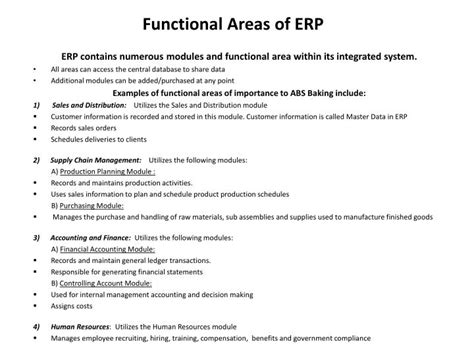 Ppt Functional Areas Of Erp Powerpoint Presentation Free Download