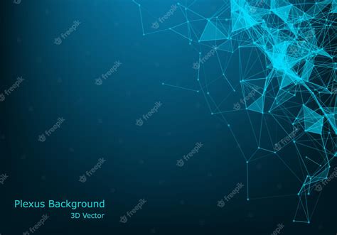Premium Vector Abstract Plexus Background With Connected Lines And Dots Wave Flow Plexus