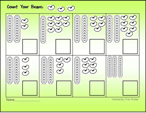 Kindergarten Crayons Count Your Beans Dont Eat Them