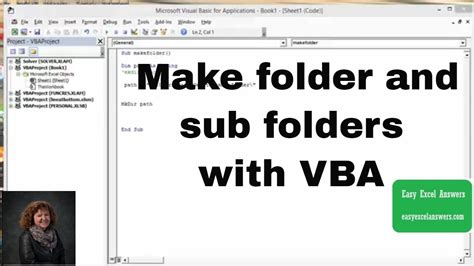 How To Make Folder And Sub Folders With Vba Youtube