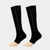 Zipper Compression Socks Open Toe Toeless Compression Socks For Women And Men Pair