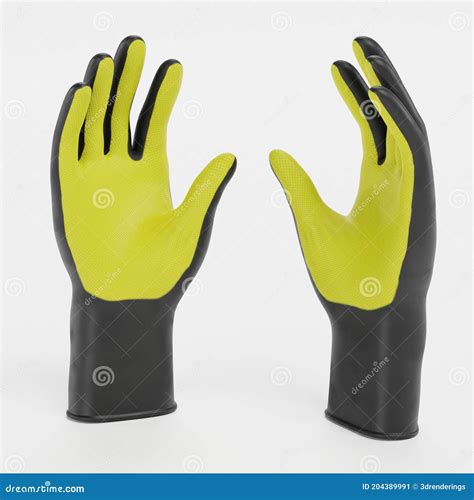 3D Render Of Latex Gloves Stock Illustration Illustration Of