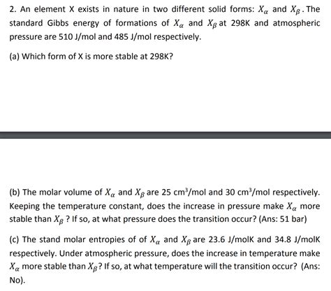 Solved An Element X Exists In Nature In Two Different Chegg Com