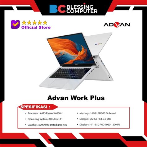 Promo Advan Work Plus Ryzen H Gb G W Silver Cicil X