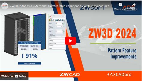 Zw3d Indonesia Membuat Pattern Lebih Cepat Pada Zw3d 2024 Dan Akan