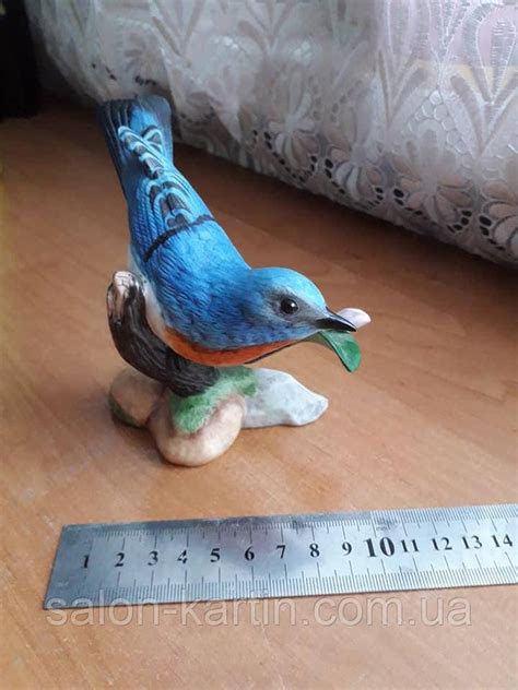 Антикварна порцелянова статуетка монетного двору Франкліна Східна блакитна пташка тавро