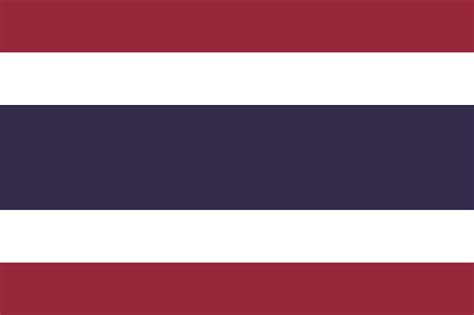 태국 국기입니다 태국의 국기 표준 크기 공식 비율입니다 직사각형 플래그입니다 표준 색상 플래그 아이콘입니다 디지털 일러스트레이션 컴퓨터 일러스트레이션 벡터 일러스트 레이 션