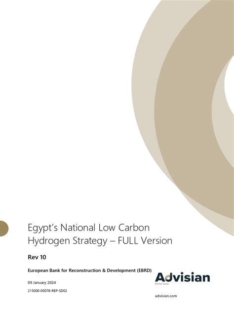 Ebrd Egypt H2 Strategy Full Version Rev 10 Pdf Renewable Energy Natural Gas