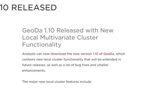 Geoda 110 Released Center For Spatial Data Science