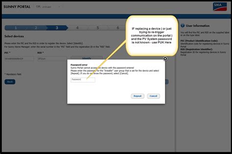 Incorrect System Password Event 721 In Sunny Portal