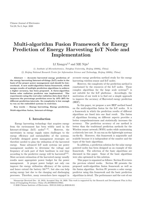 multi algorithm fusion framework for energy prediction of energy