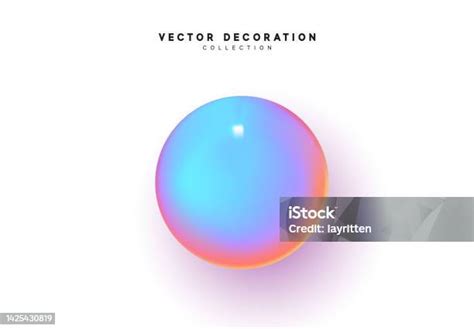 디자인 3d 개체 둥근 구체 홀로그램의 그라디언트 홀로그램 색상과 공 벡터 일러스트 레이 션 0명에 대한 스톡 벡터 아트 및 기타 이미지 Istock