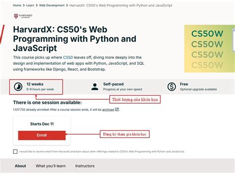 Khóa Học Mở Miễn Phí Cs50s Web Programming With Python And Javascript Của Đại Học Harvard