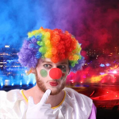 Clown Dress Wig Nose Sets Funny Decor Wig Headdres Grandado