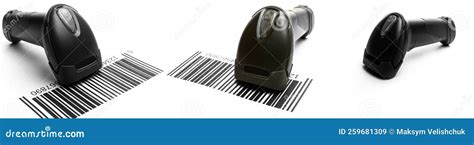 Bar Code Scanner Set Reader Laser Scanner For Warehouse Stock Image Image Of Parcel