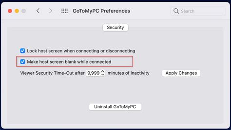 Enable Screen Blanking GoToMyPC Support