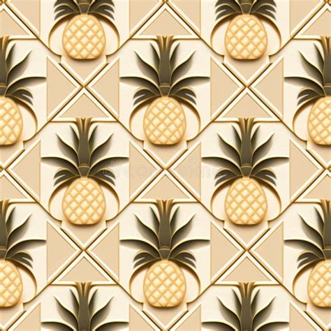 Pineapple Pattern Pineapple Illustration Texture Stock Illustration