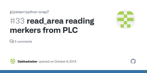 Readarea Reading Merkers From Plc · Issue 33 · Gijzelaerrpython