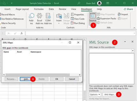 Save Or Export Data As An Xml File In Excel Brainbell