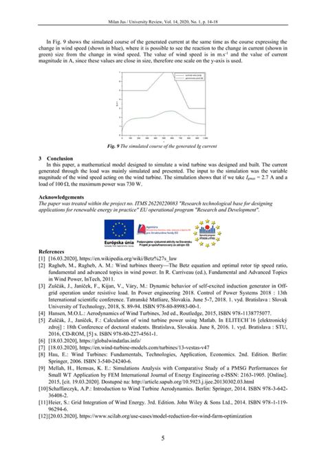 Simulation Of A Mathematical Model Of A Wind Turbine Pdf