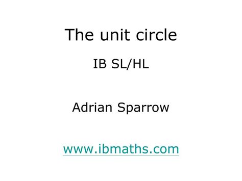 PPT The Unit Circle PowerPoint Presentation Free Download ID 528599