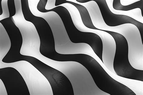 Abstract Curved Black And White Optical Illusion Lines Abstract Cover