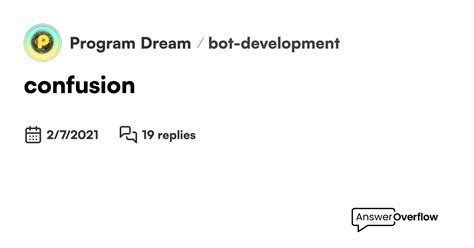 Confusion Program Dream