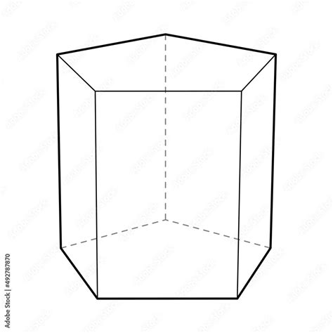 Pentagonal Prism Stereometric Composition Stock Vector Adobe Stock