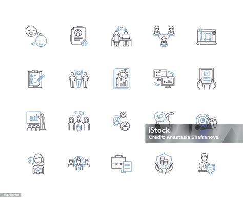 혁신 접근 라인 아이콘 컬렉션입니다 실험 창의성 파괴 유연성 프로토타이핑 반복 탄력성 벡터 및 선형 일러스트레이션 민첩성 적응성