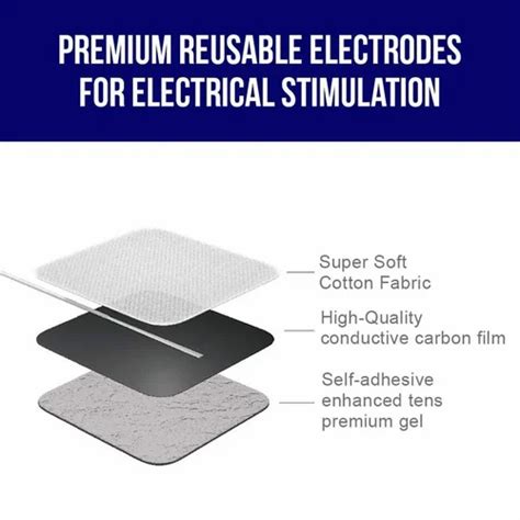 Self Adhesive Square Pad Set Of 4 Pc Physiotherapy Electrotherapy